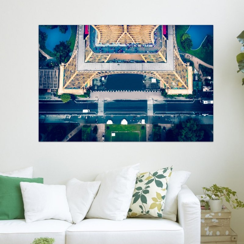 Eiffel Tower Tower Paris Aerial Poster 36x24 inch
