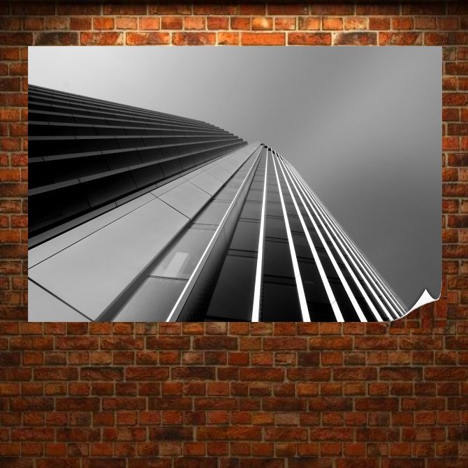 Skyscaper Building Poster 36x24 inch