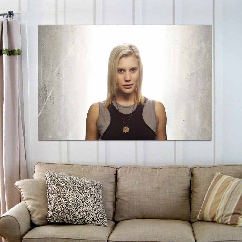 Battlestar Galactica Katee Sackhoff Starbuck Blonde Tv Movie Poster ...