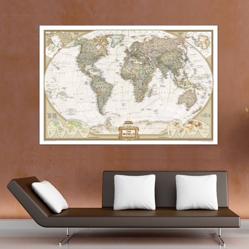 Map Atlas Poster 36x24 inch