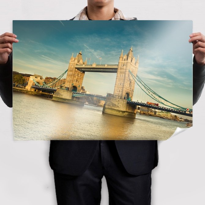 Tower Bridge Bridge London River Poster 36x24 inch