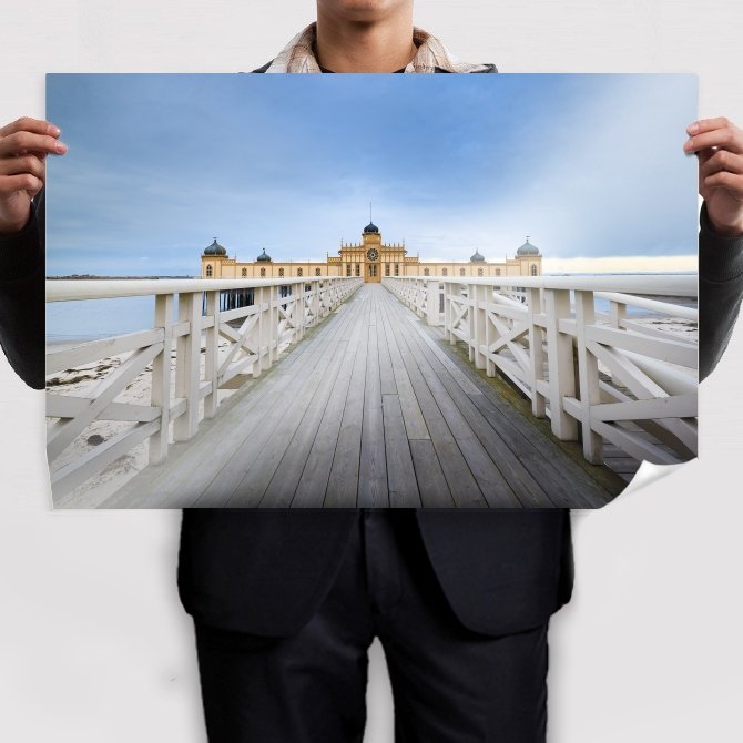 Pier Building Poster 36x24 inch