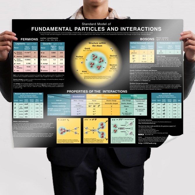 Fundamental Particles Science Poster 32x24 inch