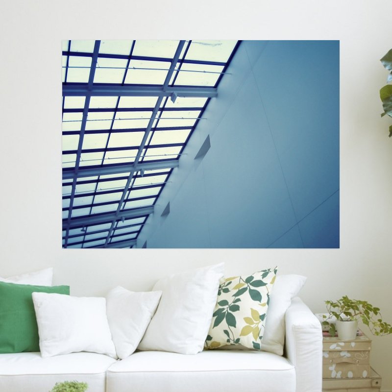 Ceiling Window Wall Building Poster 24x18 inch