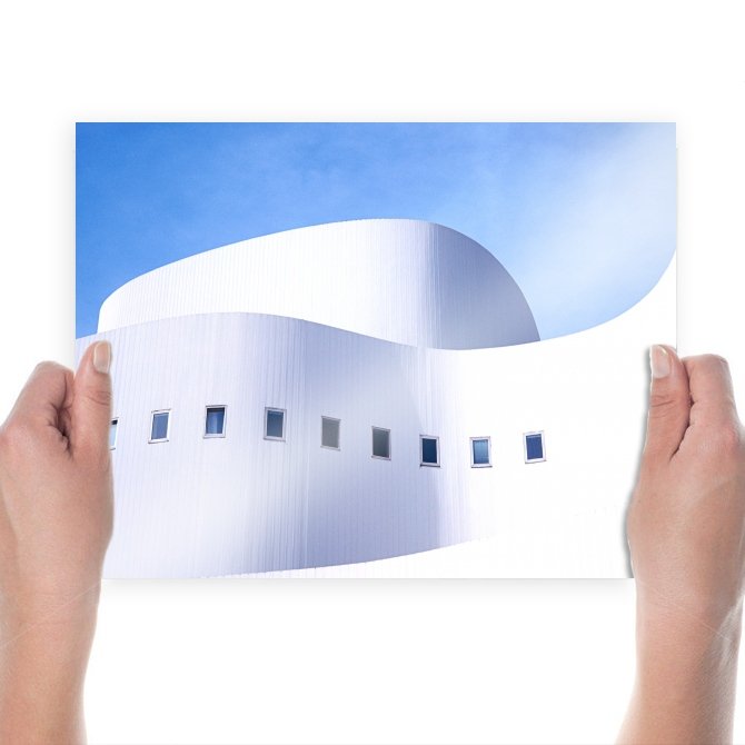 White Building Building Poster 24x18 inch