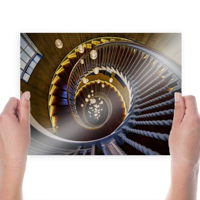 Spiral Staircase Stairs Poster 24x18 inch