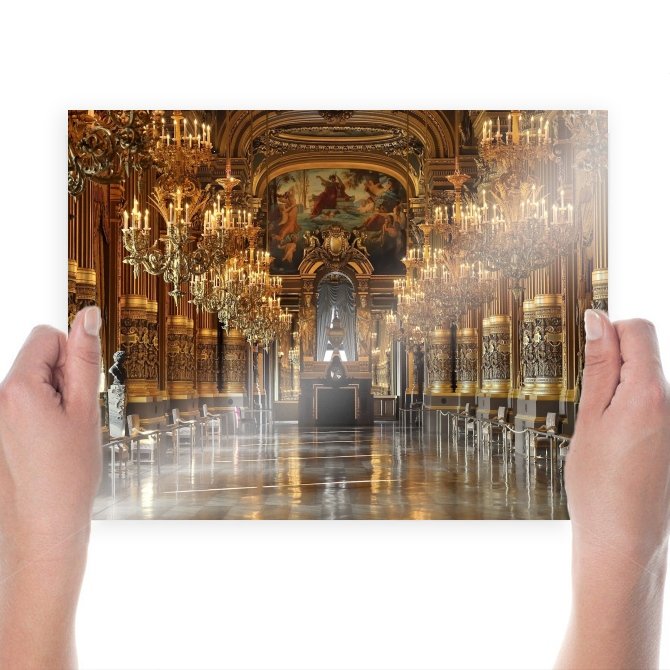Palais Garnier Opera House Chandeliers Paris France Poster 24x18 inch