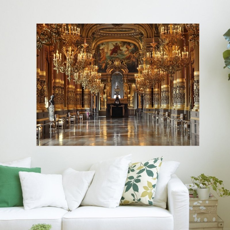 Palais Garnier Opera House Chandeliers Paris France Poster 24x18 inch