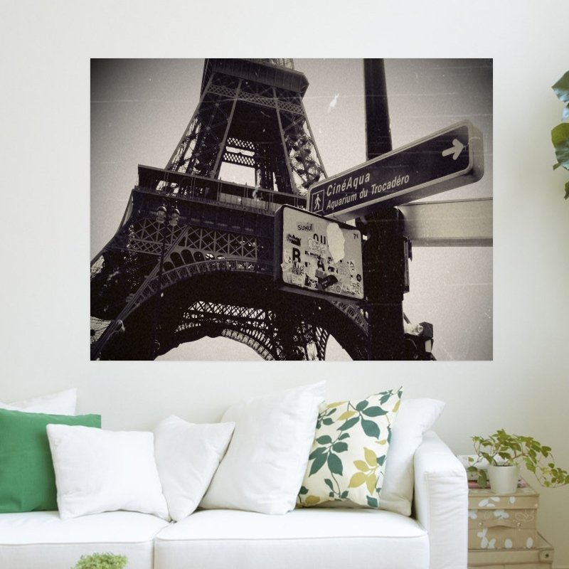 Eiffel Tower Paris Signs Poster 24x18 inch