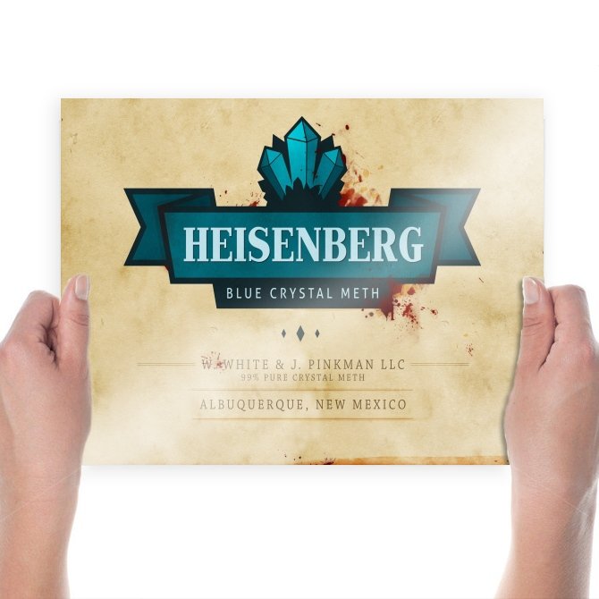 Breaking Bad Heisenberg Meth Blood Tv Movie Poster 24x18 inch