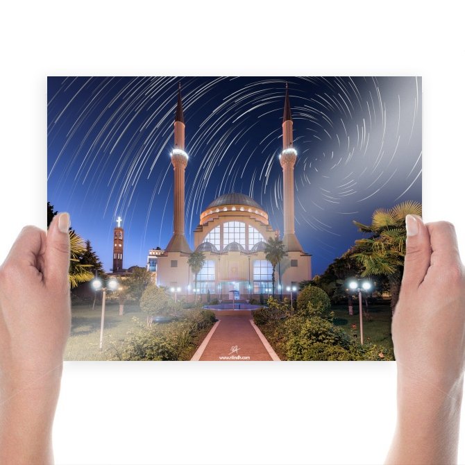 Building Night Stars Timelapse Poster 24x18 inch