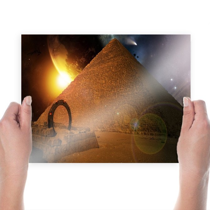 Stargate Sg 1 Pyramid Starlight Planet Tv Movie Poster 24x18 inch