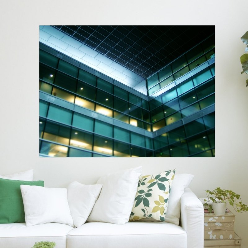 Windows Wall Building Poster 24x18 inch