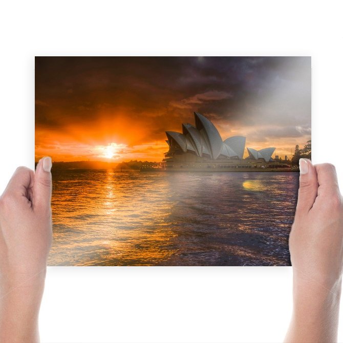 Sydney Sydney Opera House Sunset Sunset Sunlight Poster 24x18 inch