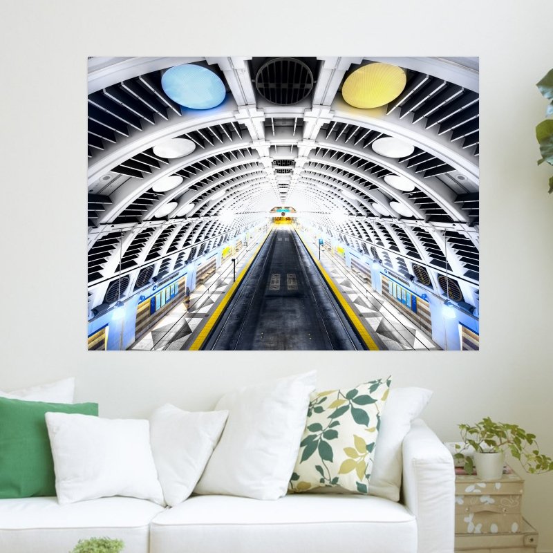 Tunnel Subway Train Station Poster 24x18 inch