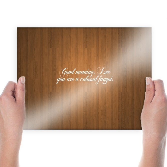Good Morning Wood Poster 24x18 inch