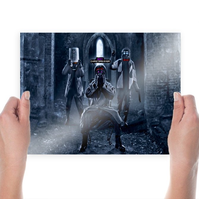 Romantically Apocalyptic Gas Mask Zee Captain Christmas Poster 24x18 inch