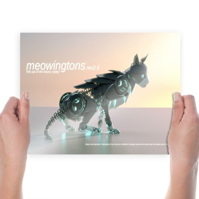 Cat Robot Machine Deadmau5 Poster 24x18 inch