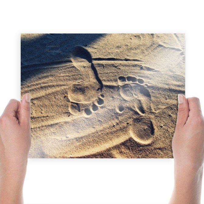 Beach Sand Footprints Sexy Hot Poster 24x18 inch