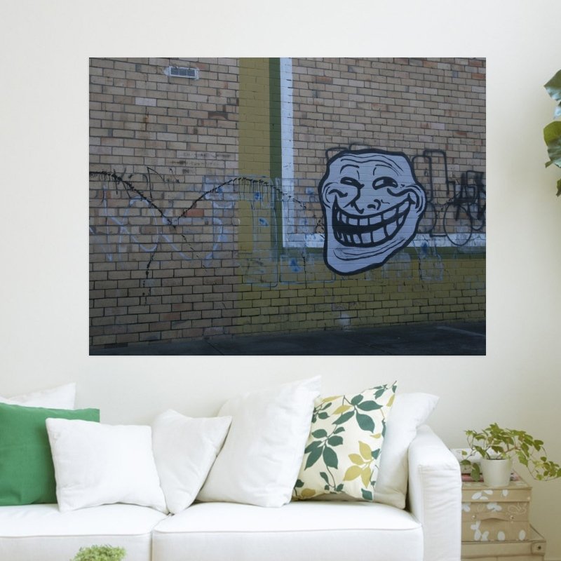 Troll Graffiti Poster 24x18 inch