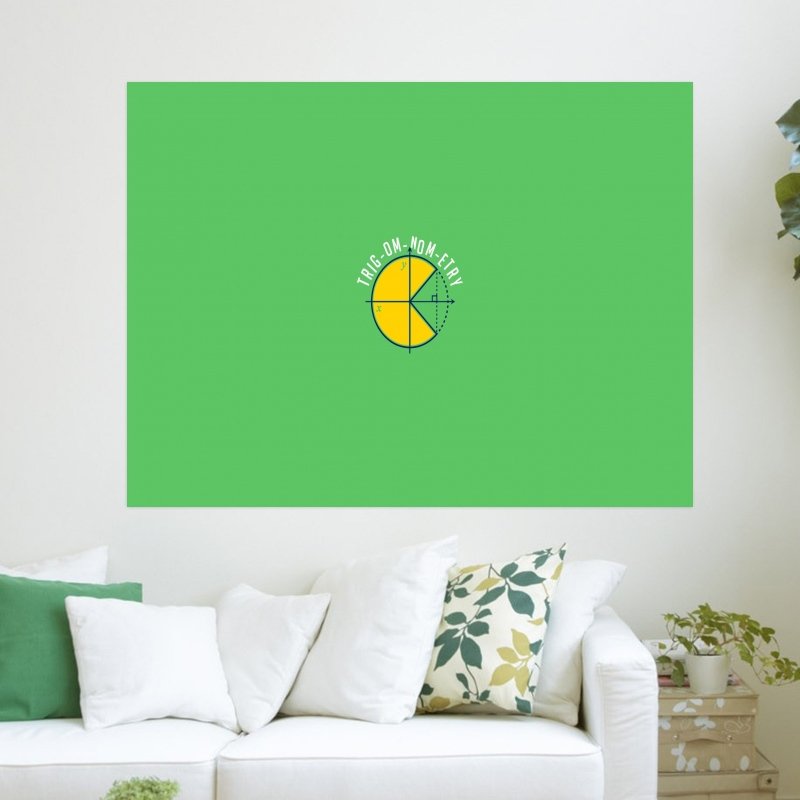 Pacman Green Math Trigonomety Om Nom Poster 24x18 inch