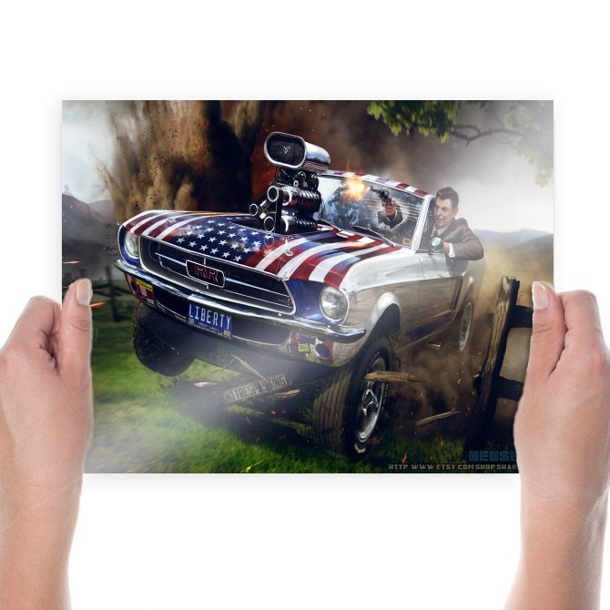 Ronald Reagan President Ford Mustang Classic Car Classic Supercharger ...