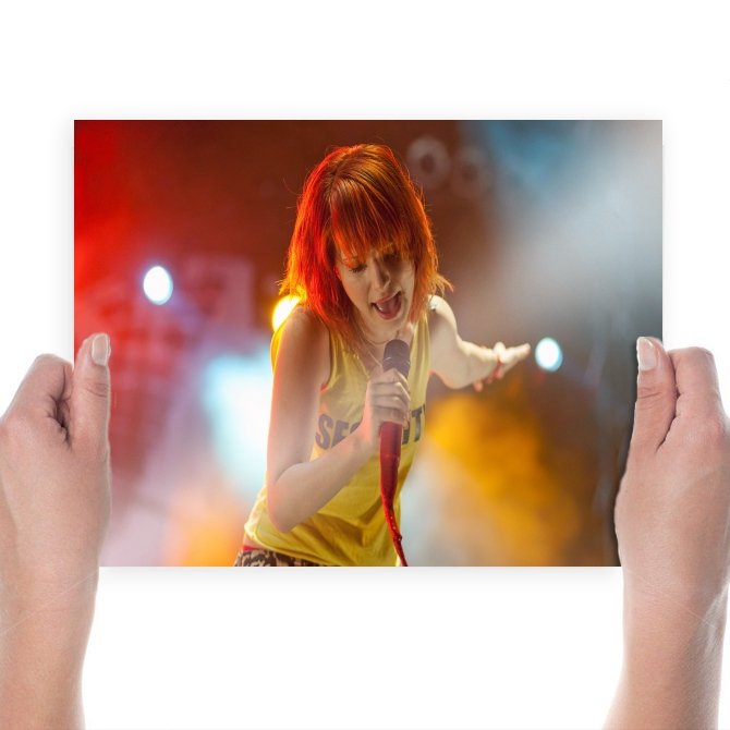 Hayley Williams Paramore Singer Concert Microphone Redhead Tv Movie Art ...