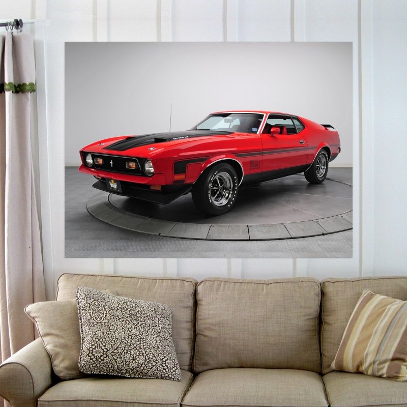 Ford Mustang Classic Car Classic Mach 1 Tv Movie Art Poster 32x24 inch