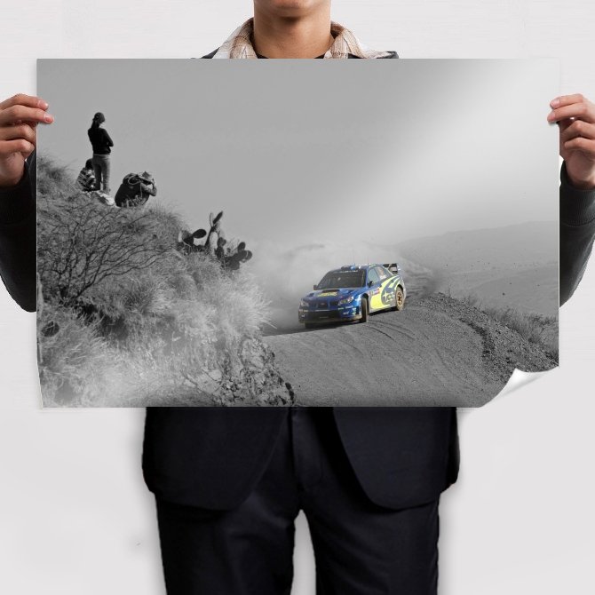 Subaru Wrx Sti Rally Drift Slide Colorsplash Tv Movie Art Poster 36x24 inch