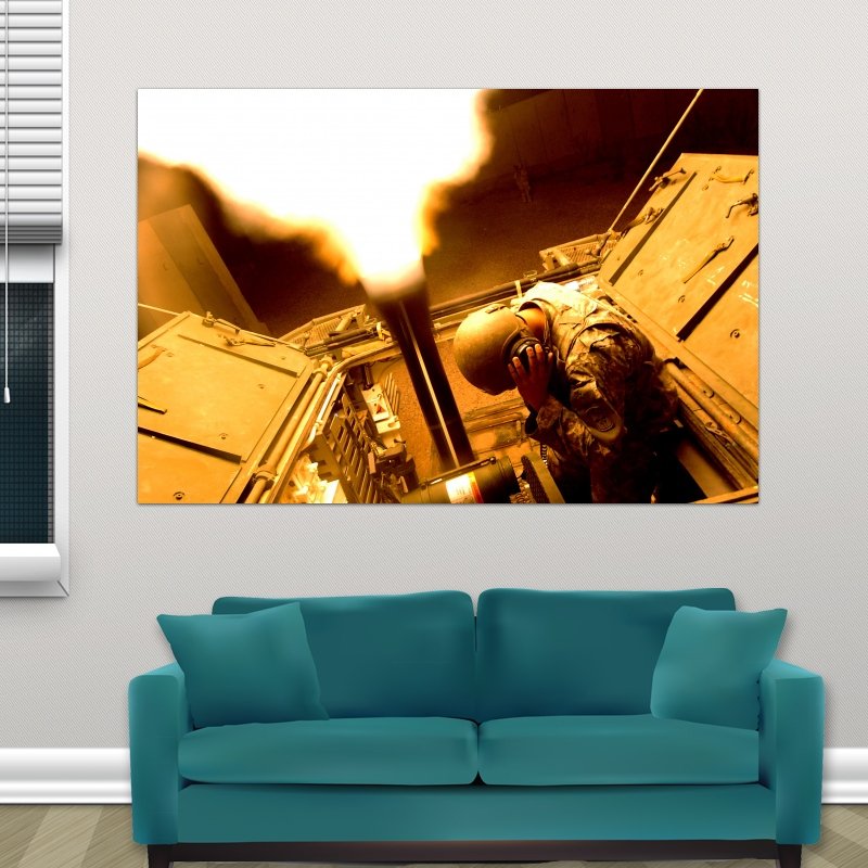 Mortar Blast Explosion Tv Movie Art Poster 36x24 inch