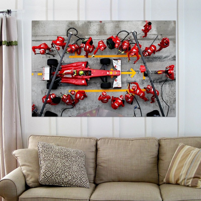 Pit Pit Crew Race Car F1 Formula One Tv Movie Art Poster 36x24 inch