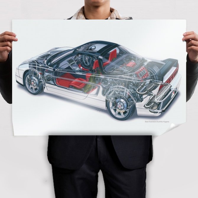 Acura Nsx Honda Cutaway Tv Movie Art Poster 36x24 inch