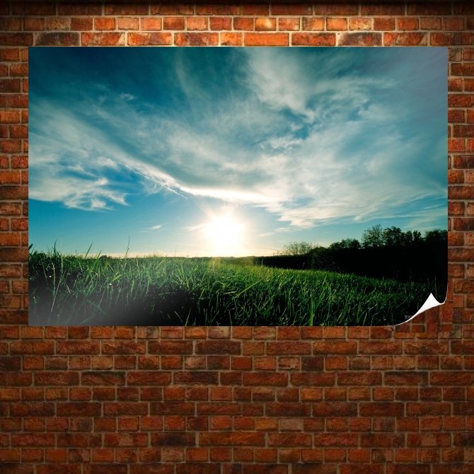 Beautiful Sunset Hd Art Poster Print 36x24 inch