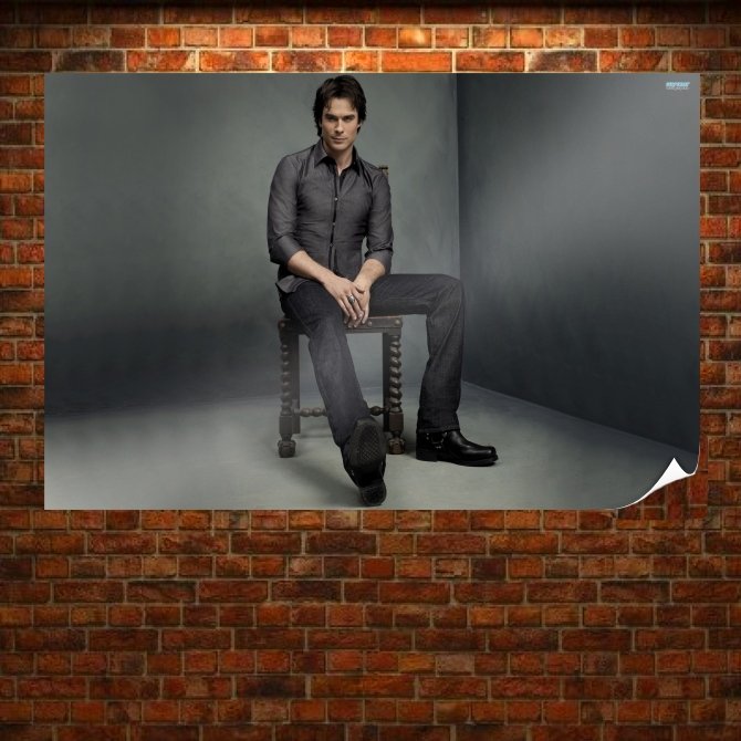 Ian Somerhalder Hd Art Poster Print 36x24 inch