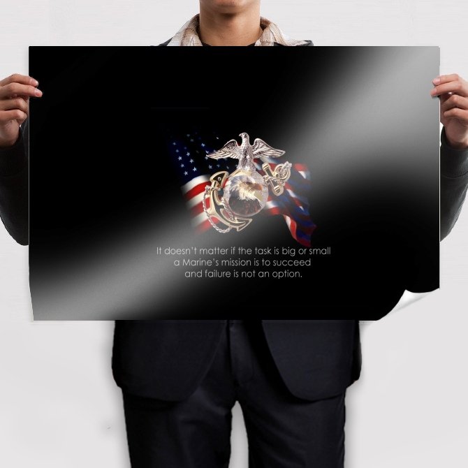 Failure Is Not An Option Art Poster Print 36x24 inch