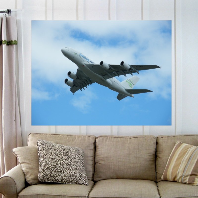 Airbus A380 Art Poster Print 32x24 inch