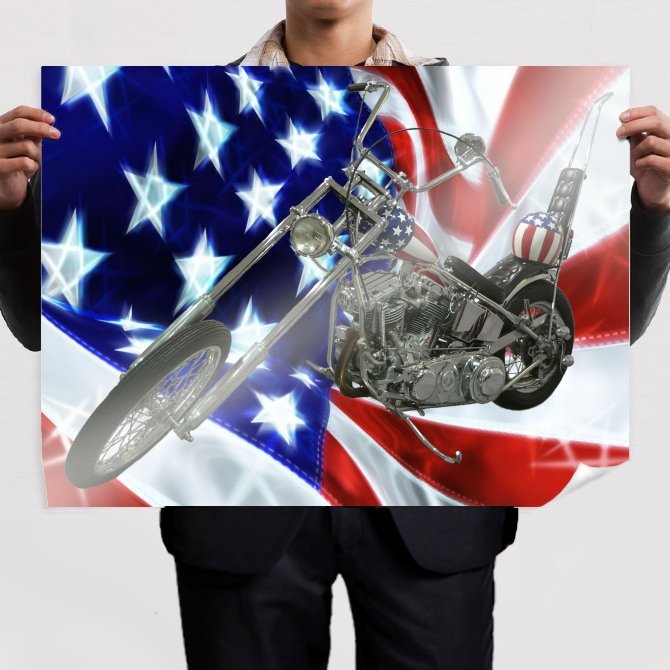 Easy Rider Art Poster Print 32x24 inch