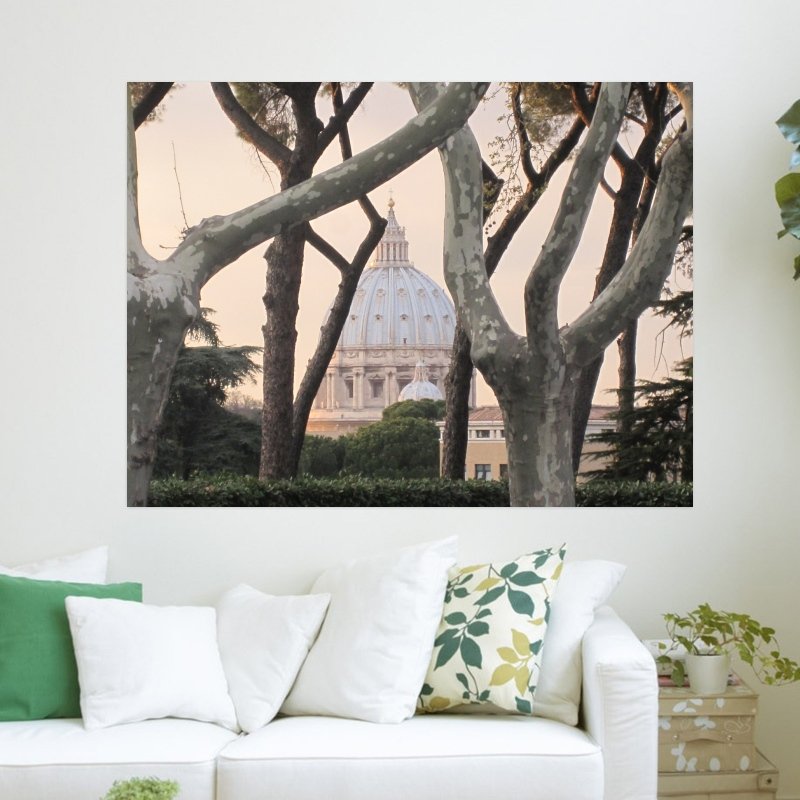 Saint Peter S Basilica In Rome Art Poster Print 32x24 inch