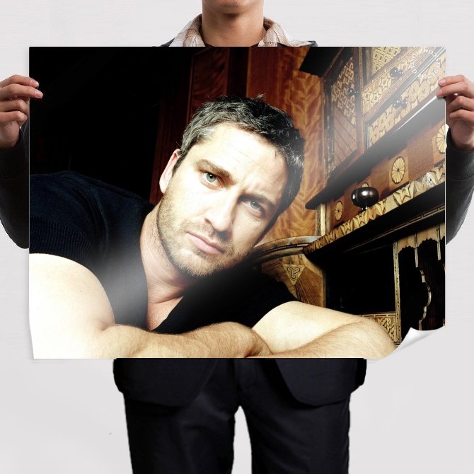 Gerard Butler Art Poster Print 32x24 inch