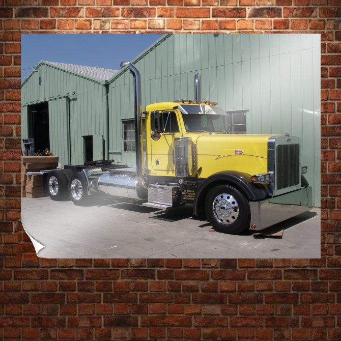 Chromed Out Peterbilt Art Poster Print 32x24 inch