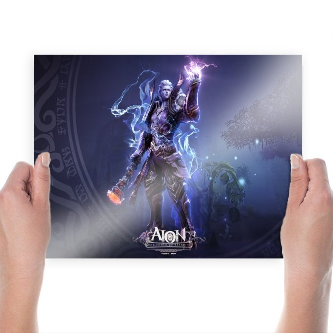 Aion Warrior Art Poster Print 24x18 inch
