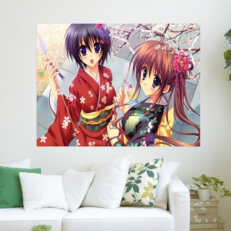 Pretty Anime Girl Art Poster Print 24x18 inch