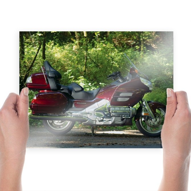Honda Goldwing Art Poster Print 24x18 inch