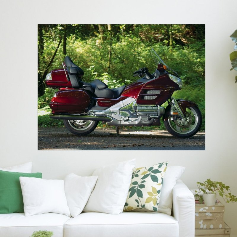 Honda Goldwing Art Poster Print 24x18 inch