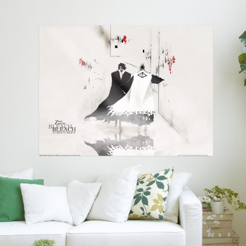 Bleach Zangetsu Zaraki Kenpachi Art Poster Print 24x18 inch