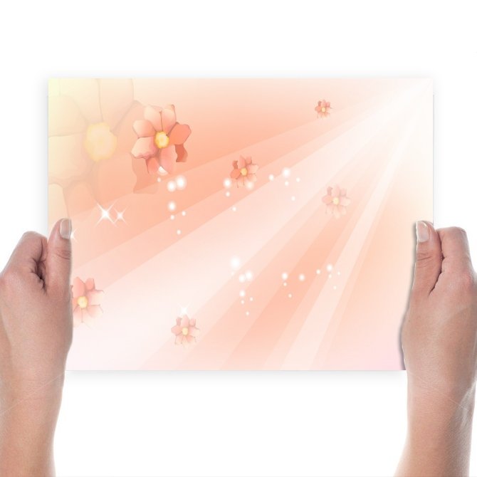 Pretty Pink Flowers Art Poster Print 24x18 inch