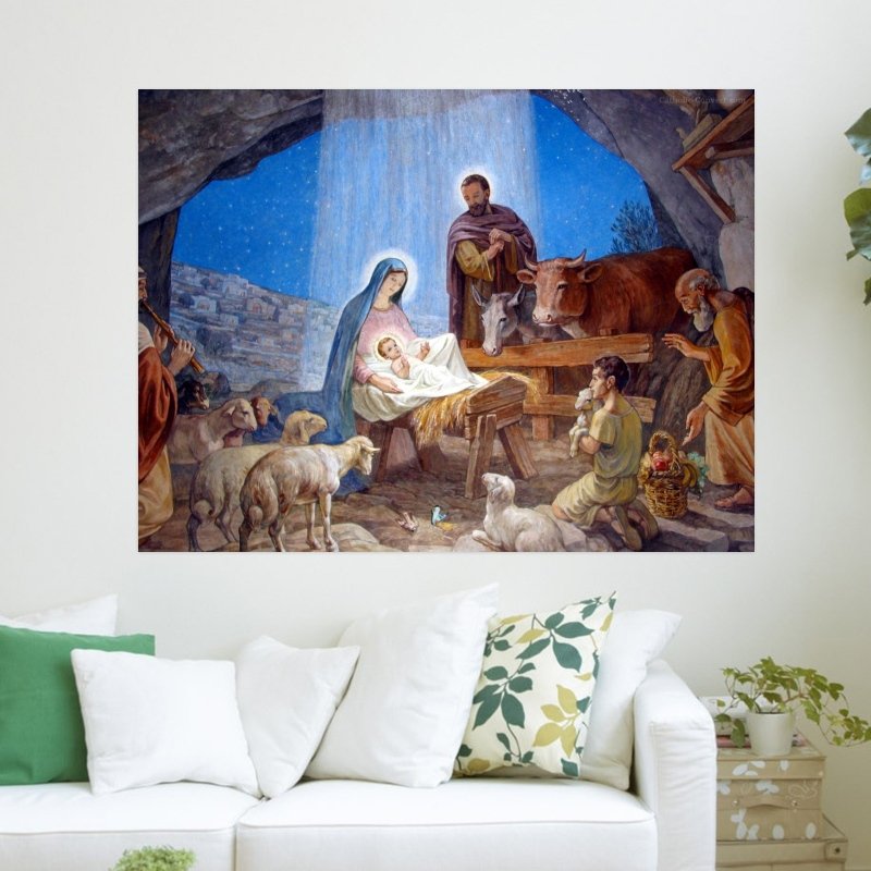 The First Christmas Art Poster Print 24x18 inch