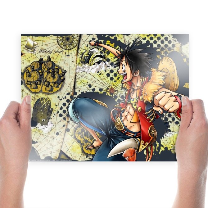Luffy Grand Battle Art Poster Print 24x18 inch