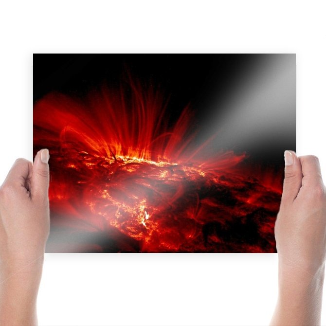 The Suns Solar Flares Nasa Art Poster Print 24x18 inch