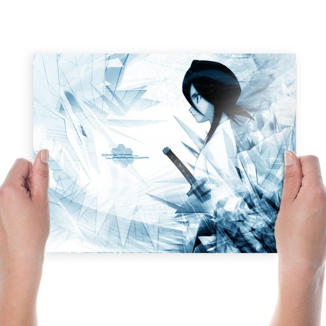 Rukia Kuchiki Digital Warrior Art Poster Print 24x18 inch